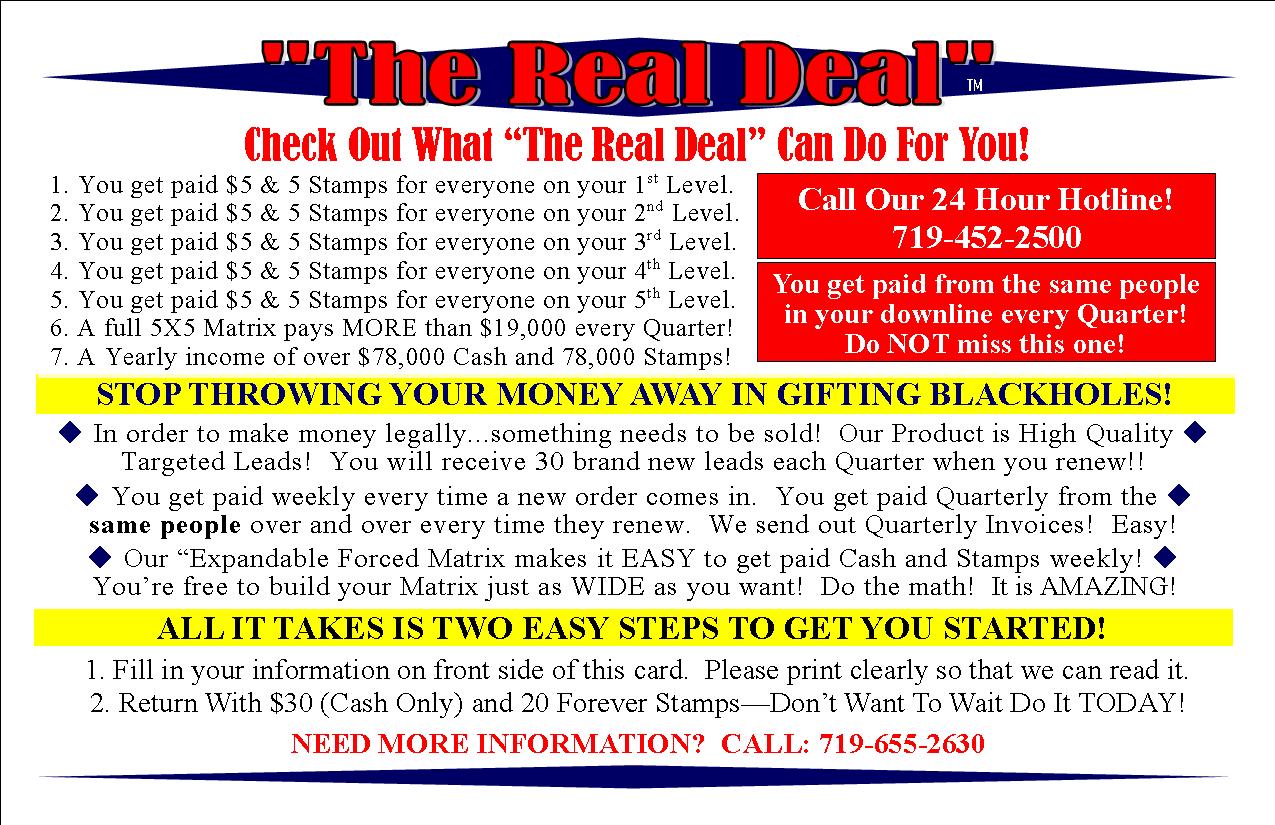 The Real Deal | QuarterlyConnection.com